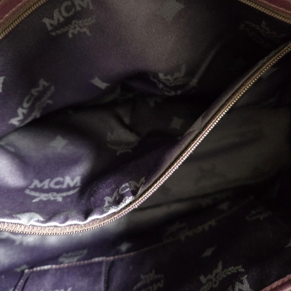MCM | Bags | Authentic Mcm Limited Edition Patent Leather Maroon Purple ...